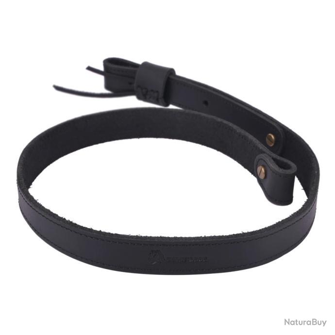 Écharpe en cuir de buffle pour fusil NOIR SANS ATTACHE - Bretelles pour ...