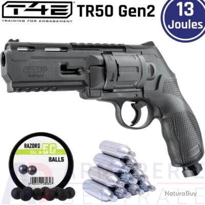 Revolver de défense Umarex T4E TR50 Gen2 CO2 (13 joules) - Armes à ...