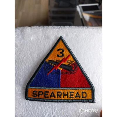 Patch armée us 3rd ARMORED DIVISION +TAB SPEARHEAD ORIGINAL 1 - Insignes en tissu - Patchs ...