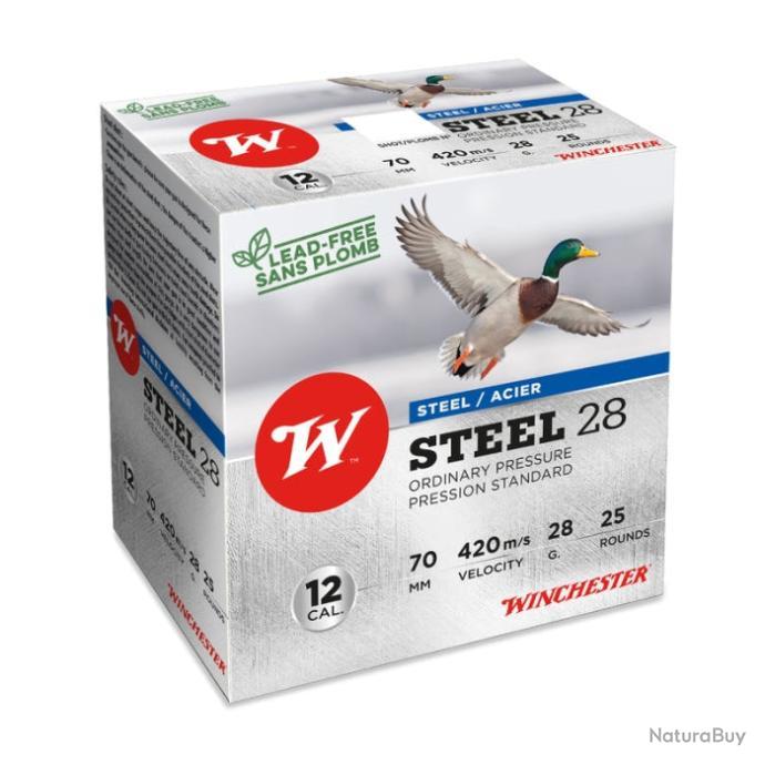 Cartouche Winchester Steel 28 g Cal.12 70 Par 1 - Cartouches acier et ...
