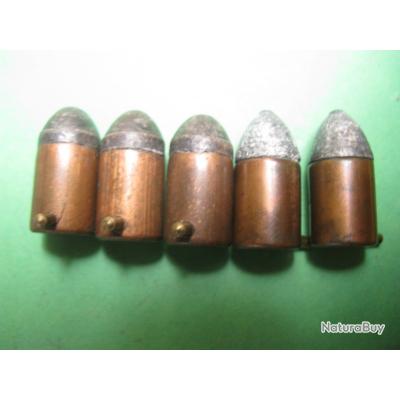 Cinq cartouches 12mm a broche trois rare Bachmann 2 gévelots pointues ...