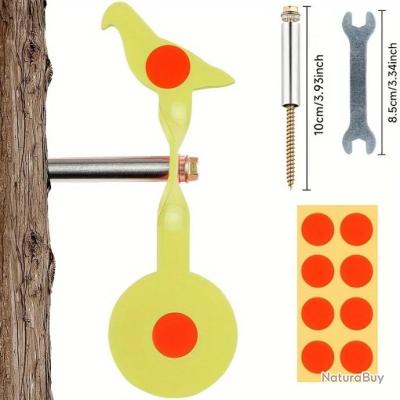 Cible rotative 360° en acier jaune - Cibles métalliques et 3D (12737404)