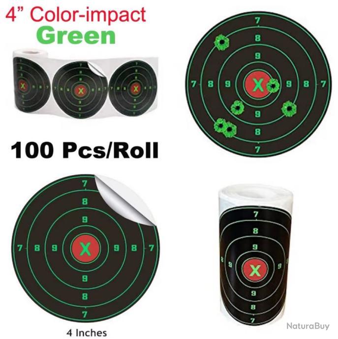 Rouleau de 100 Cibles auto-adhésives - Cible réactive - Cibles métalliques et 3D (12739239)