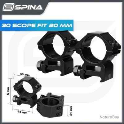 Anneau de montage de lunette de visée, 30 SCOPE FIT 20MM HAUT - Rails ...