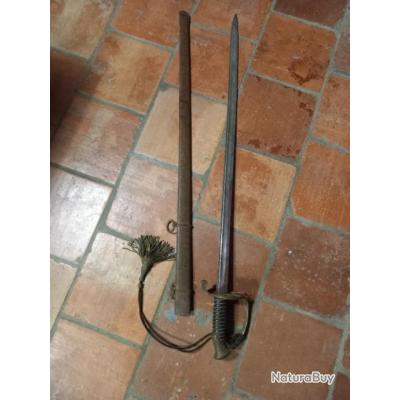 Sabre lame 76 cm, fourreau metal 2 anneaux - Sabres (12786059)