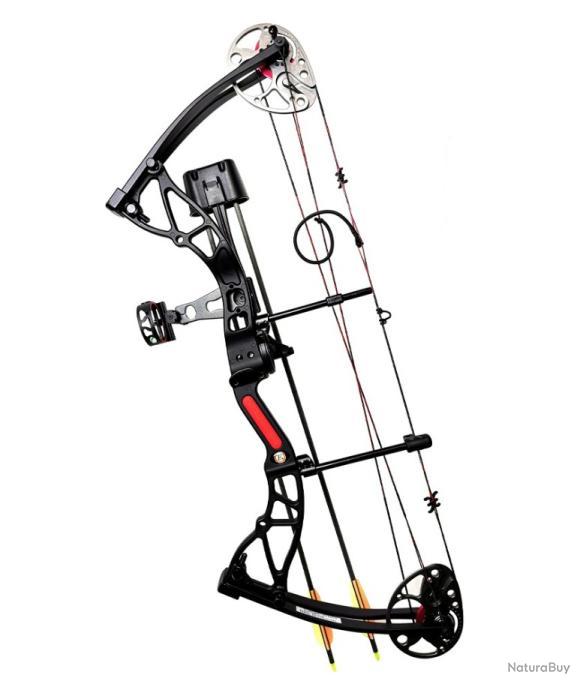 Kit arc à poulies EK Archery Exterminator Deluxe noir 15-70 lbs / 17.5"-31.25" (3) - Arcs ...