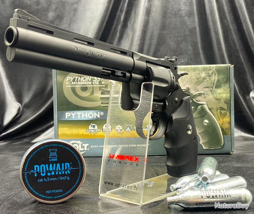 Pack prêt à tirer "REVOLVER COLT PYTHON" - 6'' - CO2 - CAL 4.5 MM ...