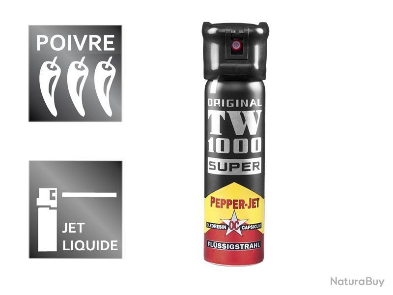 BEL2118 LOT DE 6 AEROSOLS DE DEFENSE POIVRE JET LIQUIDE TW 1000 "SUPER" 63ML NEUF - Bombe ...