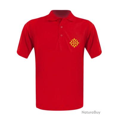 Polo rouge Croix occitane XL - Pièces et Eléments d'armes de Catégorie ...