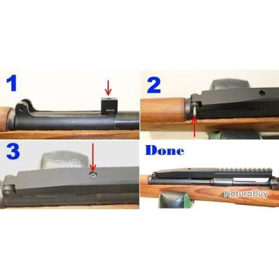 Mauser K98 Scope Mount Full-Length Gen 3 Weaver Picatinny Rail ...