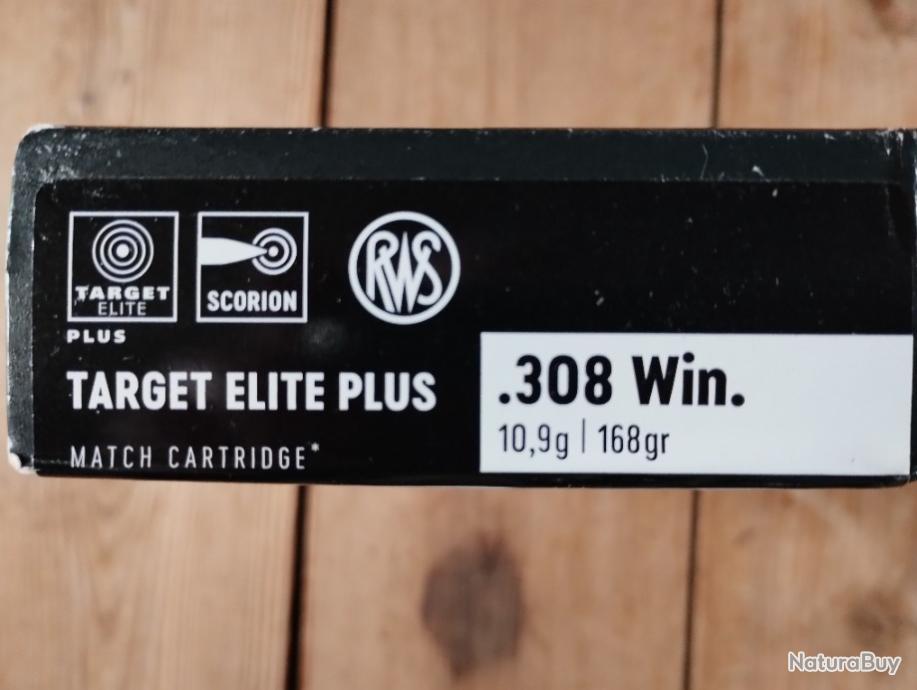 .308 cartouches RWS target elite plus 168gr - boite 20 - Balles Calibre 308 Winchester (12883580)