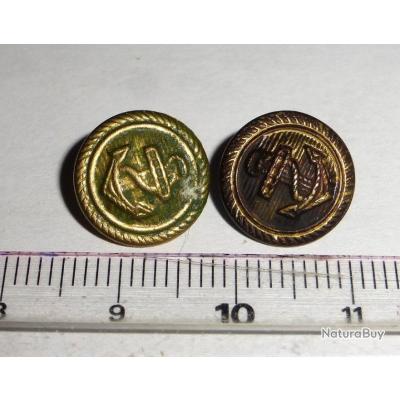 BOUTONS de la CASQUETTE de la KRIEGSMARINE de la SECONDE GUERRE. /7565 ...