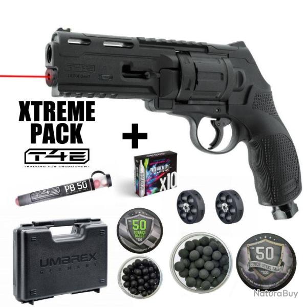 XTREME PACK REVOLVER DE DEFENSE T4E TR50 L Gen2 (HDR50) - Cal .50 - 13 Joules - Armes à balles ...