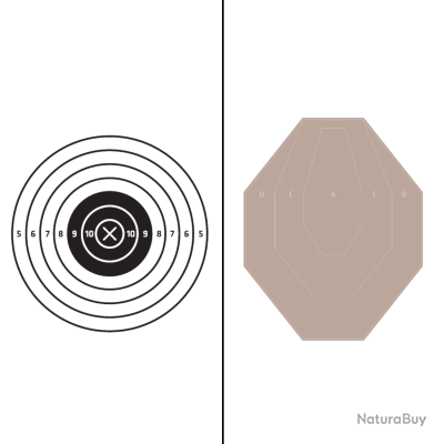 Accessoire de ciblerie Fab Defense Torso Mini IPSC / Bullseye Target Covers - Noir - Cibles ...