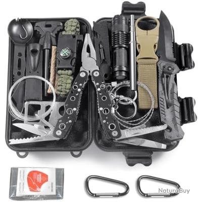 14 en 1 Trousse de Survie Trousse de Survie Polyvalente Trousse de ...