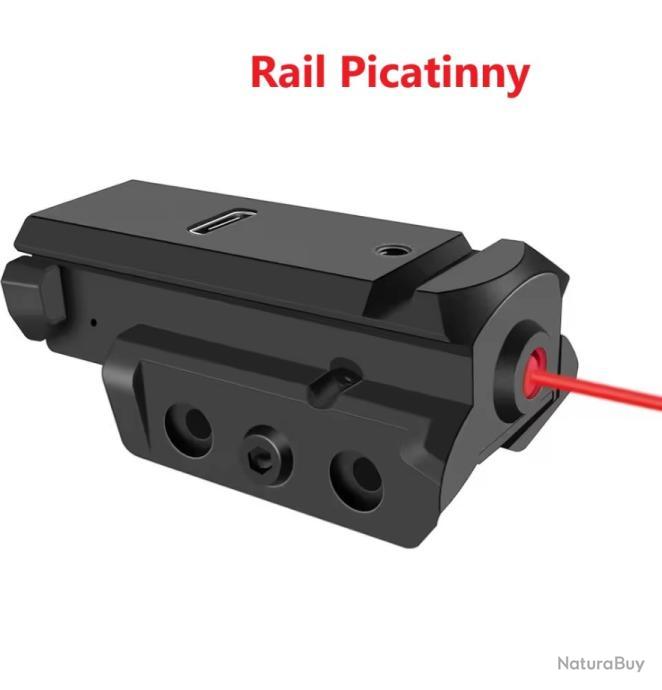 Laser rouge rechargeable pour rail picatinny - Lasers, pointeurs et lampes tactiques (13065425)