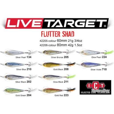 Live Target Flutter Shad 11 grs. 205 - Leurres durs Carnassiers (12924801)