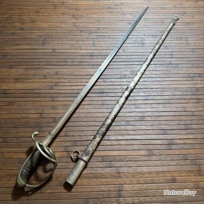 SABRE OFFICIER D'INFANTERIE 1882 POINÇONNÉ AU BONNET FRIGIEN BACKES ...