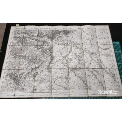 CHALONS, 1834 CHARLES PICQUET DEPOT DE GUERRE CARTE ENTOILE - Cartes ...