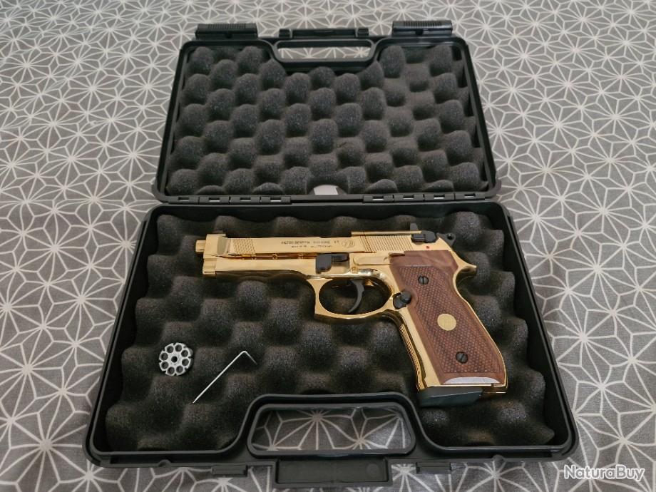 Pistolet Umarex Beretta M92 FS doré 24 carats calibre 4.5 mm diabolo 3,5 Joules (Très Rare ...