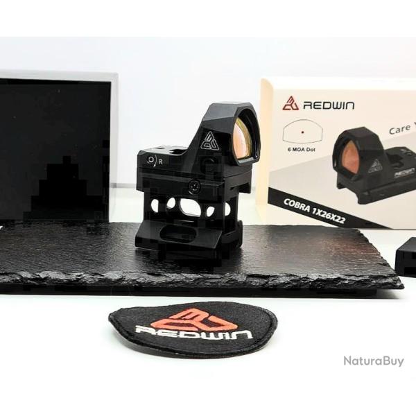 RED DOT REDWIN OPTIC MONTAGE PICATINNY AVEC RAIL HAUT & BAS ARME OU AIRSOFT+ACCESSOIRES+PILE ...