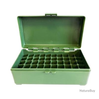BOITE DE RANGEMENT VERTE 50 MUNITIONS CAL 357 - Boites à munitions ...