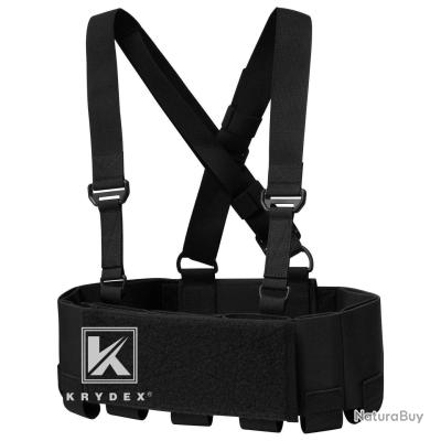 KRYDEX Chest Rig Low Profile Tactique - Noir / CHINA - Gilets tactiques ...