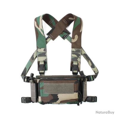 Pew Tactical Chest-Rig type D3CRM - M81 Woodland - Gilets tactiques ...