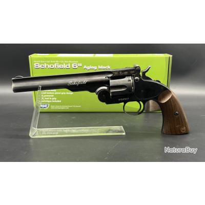 Revolver Schofield 6" Aging black calibre 6mm Airsoft ASG - Pistolets ...