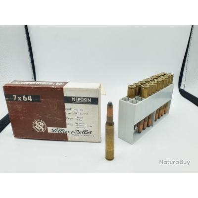 18 MUNITIONS SELLIER BELLOT CALIBRE 7X64 - 140GRS SP - REF J - - Balles ...