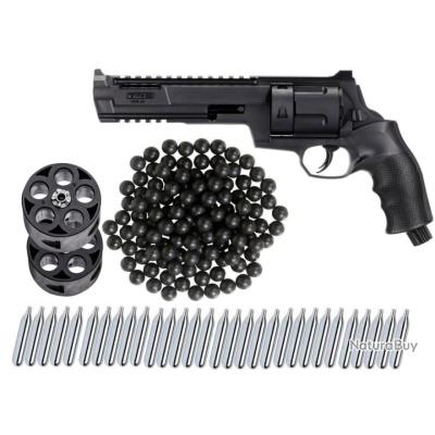 Umarex T4E TR 68 RAM Home Defense Revolver cal.68 + 100 balles en caoutchouc + 2 chargeurs + 30 ...