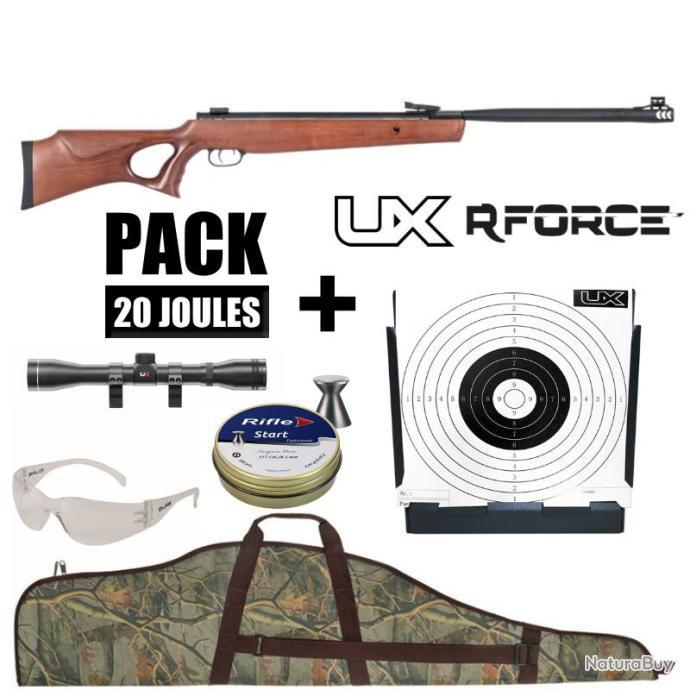 CARABINE AIR COMPRIME UX R-FORCE XTREM BOIS GAS PISTON CAL 4.5MM 19,9 J ...