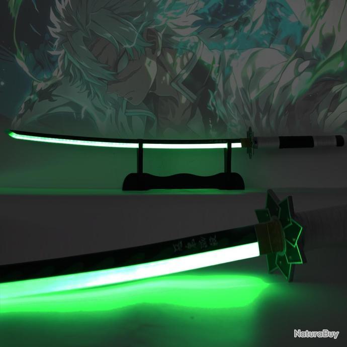 Katana LED en Métal de Sanemi Shinazugawa dans Demon Slayer - Katanas ...