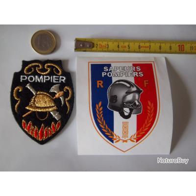 écusson et autocollant sapeurs pompiers lot collection - Divers (13002693)