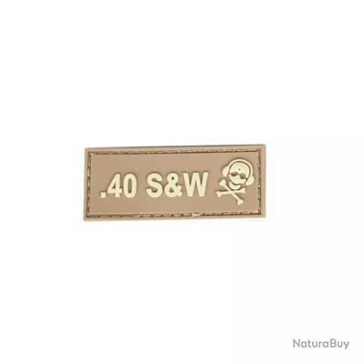 Patch identification Calibre .40 S&W Tan - Patchs et écussons tactiques et sécurité (13012006)