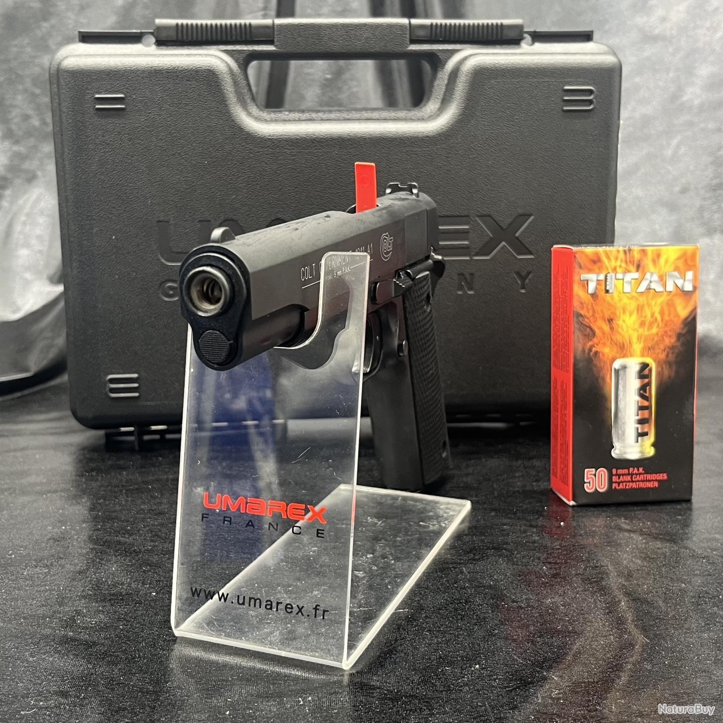 PACK PISTOLET COLT GOVERNMENT 1911 A1 + Munitions - CAL 9MM PAK - BLACK ...