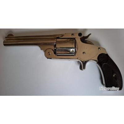 Smith & wesson baby russian 38 S & W finition nickel canon 4 inchs ...