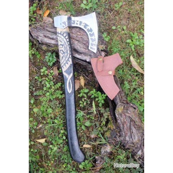 NICK65 - Hache de Viking Ragnar Lothbrok Lame Acier Carbone 1055 ...