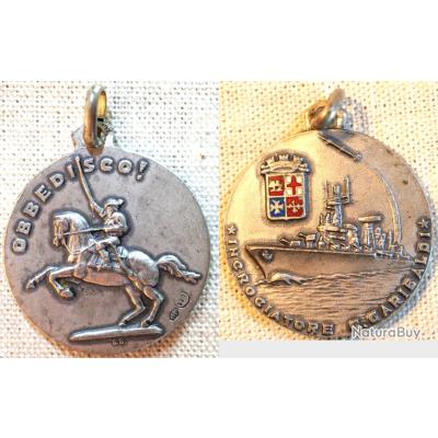 Rare médaille argent 800 millième Ingrogiator G Garibaldi Obbedisco ...
