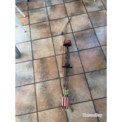 Arc traditionnel old tradition modèle raptor Rh 56 long 45 # puissance ...