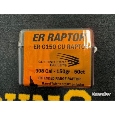 Cutting Edge Bullet ER RAPTOR .308 C150 CU (x50) - Ogives (13053781)