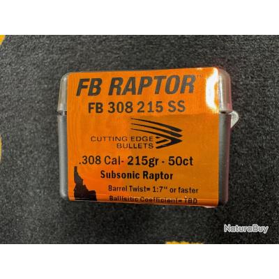 Cutting Edge Bullets FB RAPTOR .308 215 SS (x50) - Ogives (13053782)