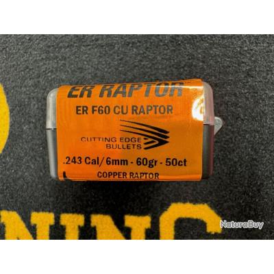 Cutting Edge Bullets ER RAPTOR .243/6mm 60 grs (x50) - Ogives (13053792)