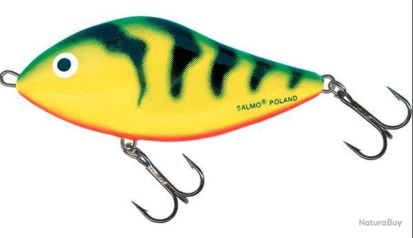 Poisson nageur coulant SLIDER 7 cm - SALMO Green Tiger - Leurres durs ...