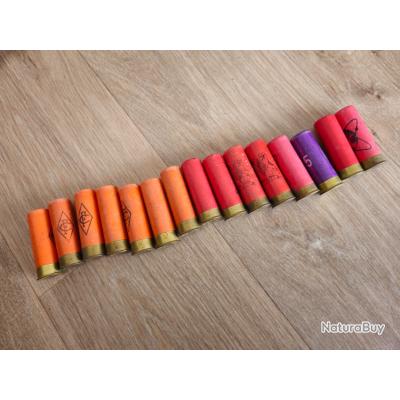 15 cartouches diverses de calibre 12 en carton - Cartouches calibre 12 ...