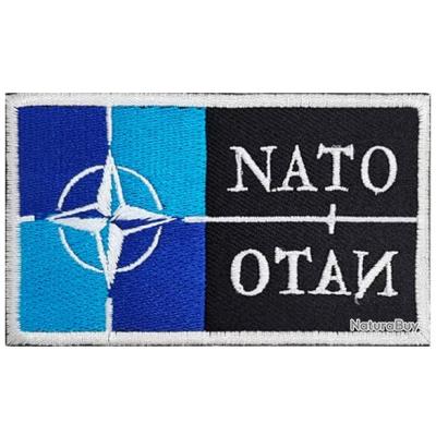 Patch NATO - OTAN - Horizontal - velcro - Livraison gratuite - Patchs ...
