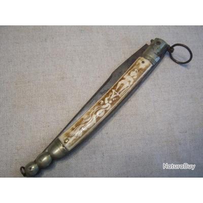 Grand Couteau Pliant Châtellerault NAVAJA long total 35,5 cm 19eme ...