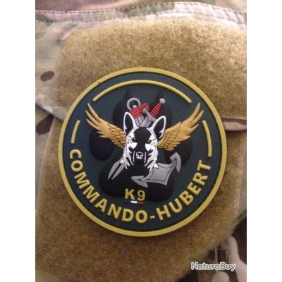 Patch écusson Forces Spéciales Commandos Marine HUBERT K9 vert - Insignes en tissu - Patchs ...