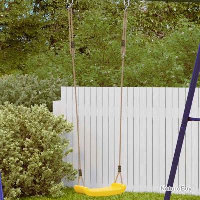 Balançoire d'extérieur d'enfants simple et corde réglable jaune ...