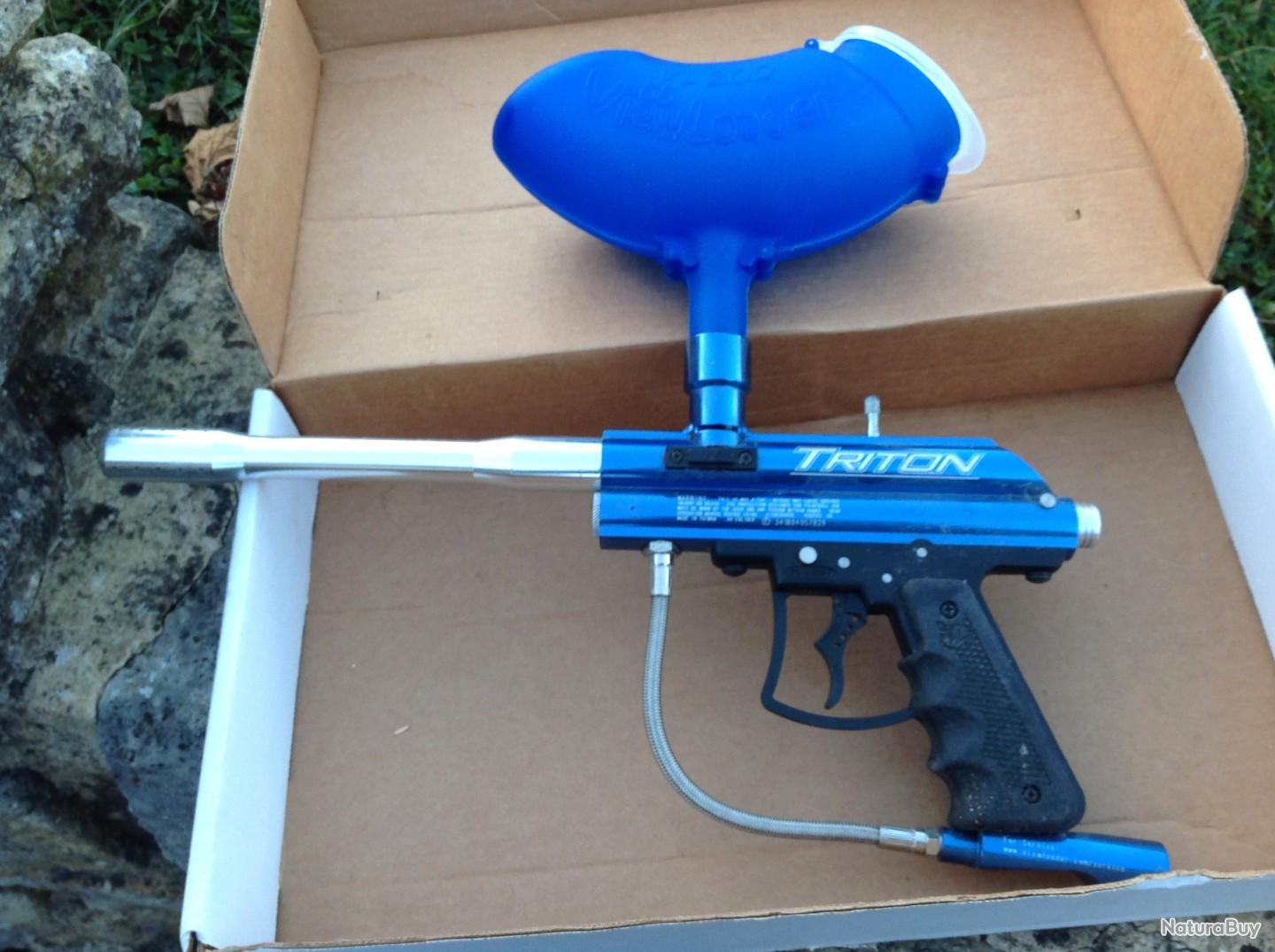LANCEUR PAINTBALL VIEWLOADER TRITON / coloris bleu - Lanceurs Paintball ...